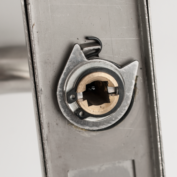 YH-D90L-90 - Set manere cu clanta tubulara si buton fix drept cu shield ...